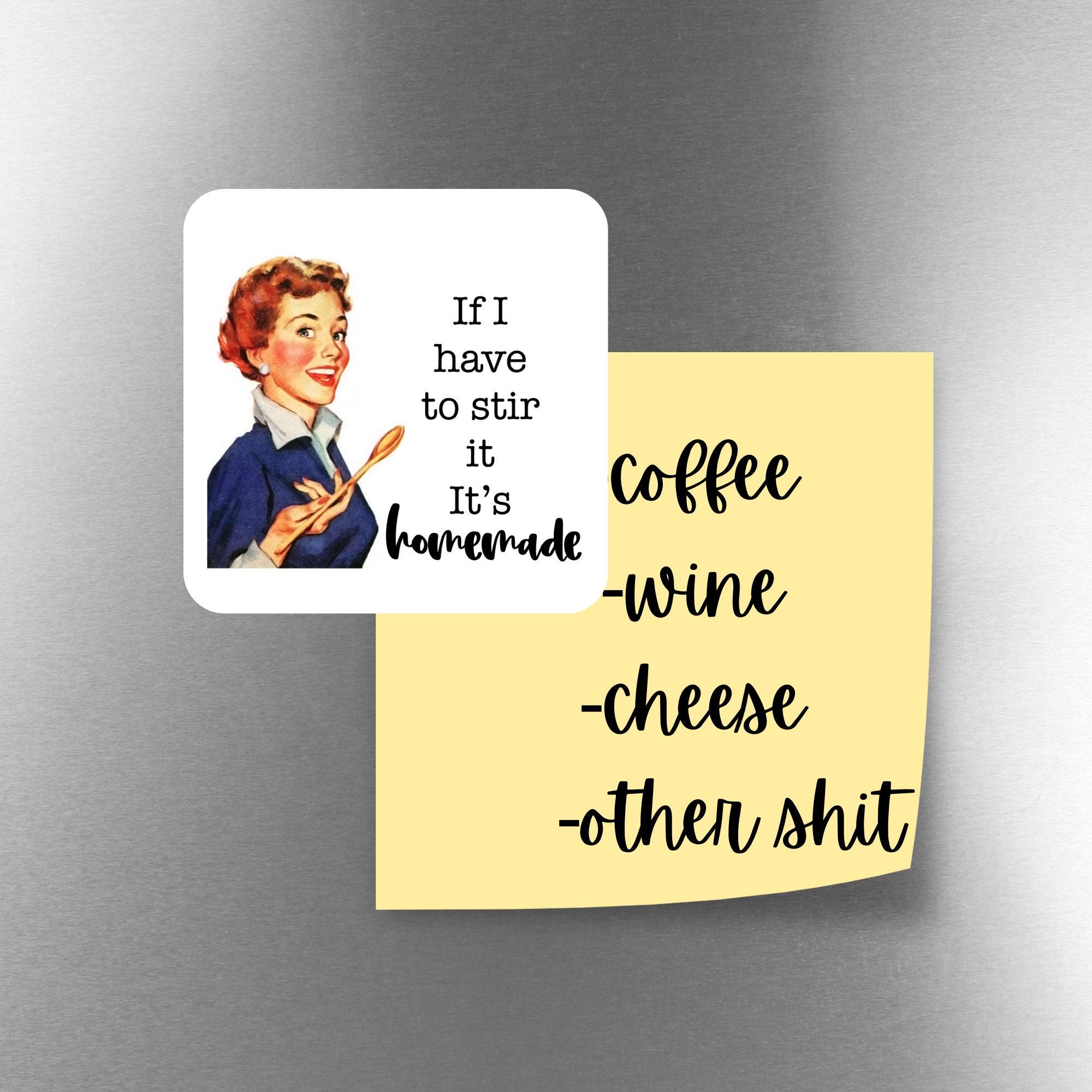 Funny Retro Housewife Magnet Set, Funny Fridge Magnets, Funny ...