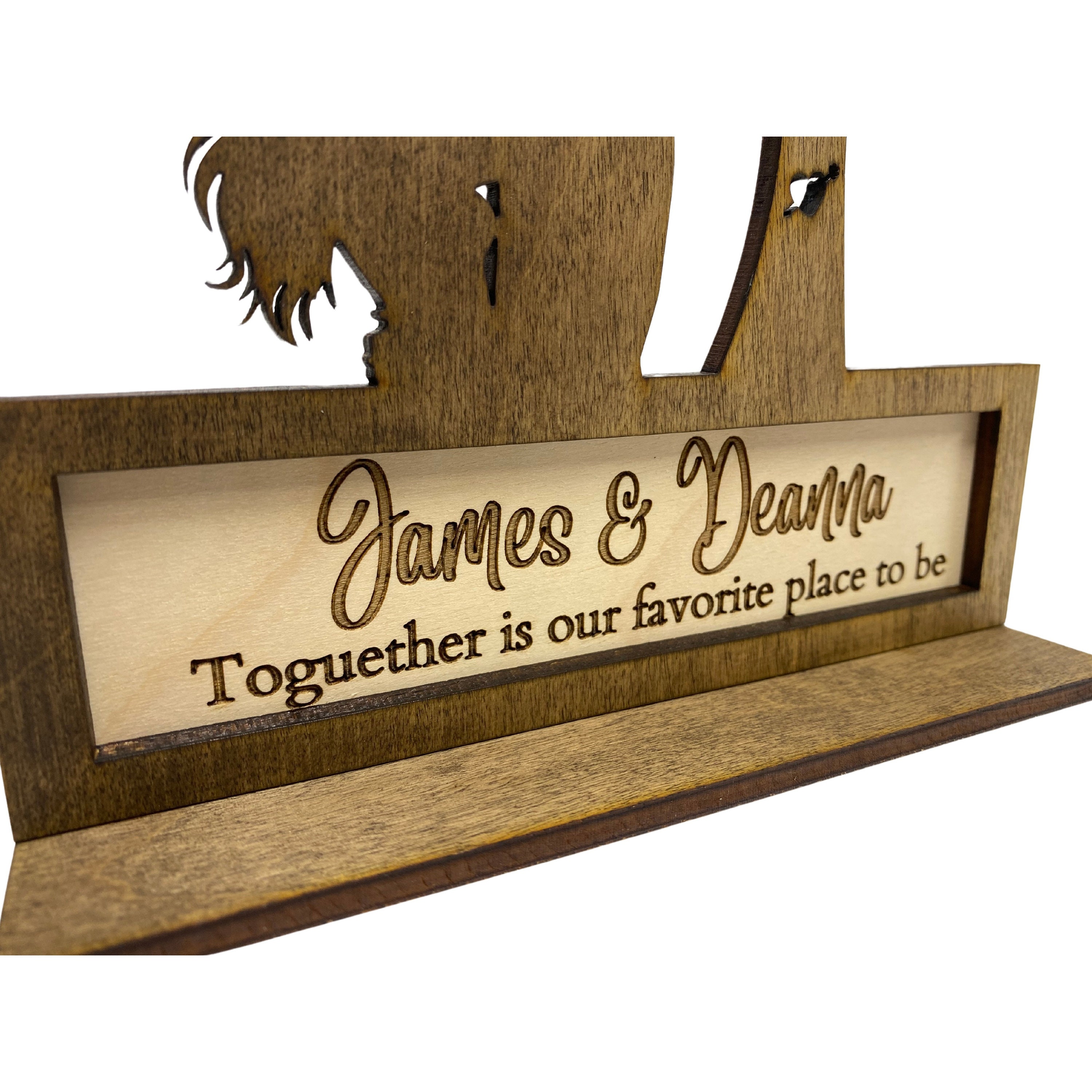 Romantic Couple Laser Cut Ready, Love Personalized Sign SVG, Valentines ...