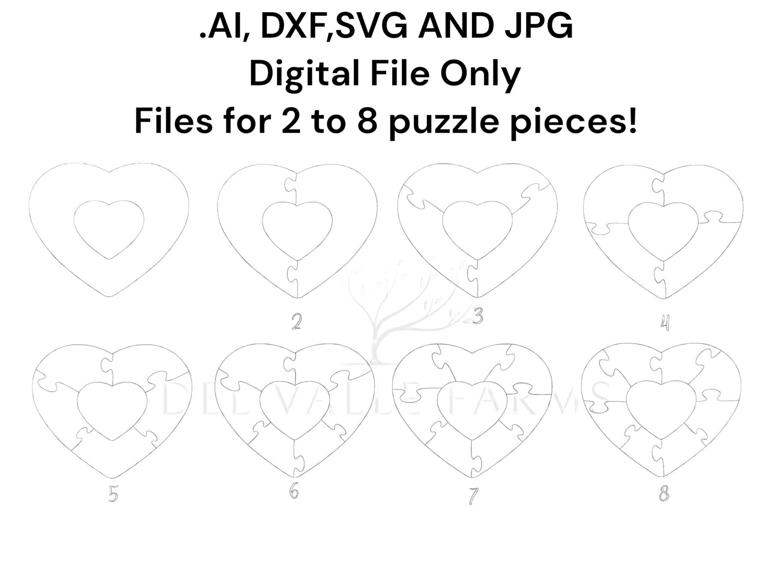 Heart Puzzle Bundle Svg, Moms Gift Heart Puzzle SVG Cut File, Svg Dxf ...