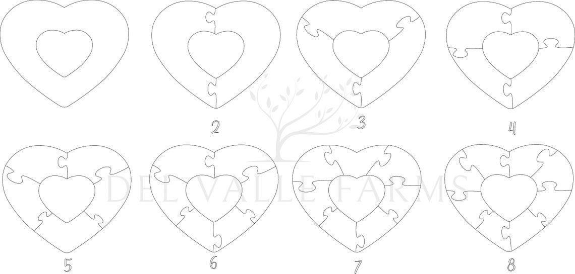 Heart Puzzle Bundle Svg, Moms Gift Heart Puzzle SVG Cut File, Svg Dxf ...