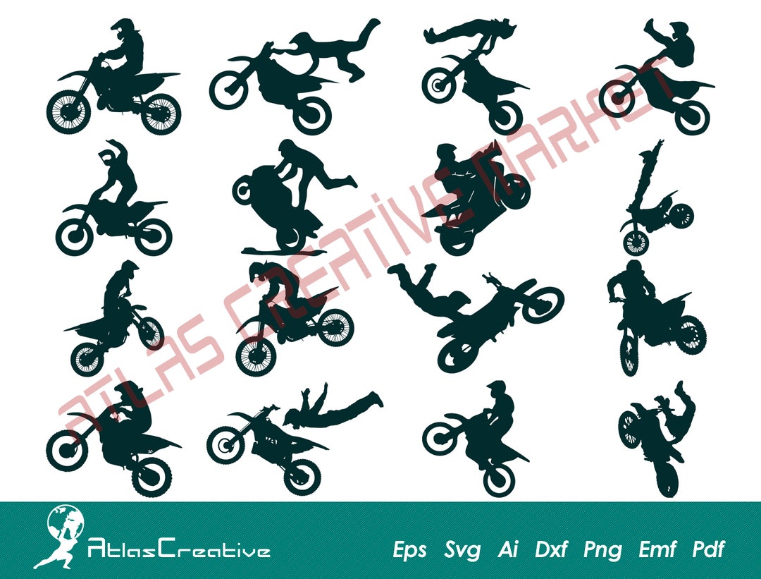 Motocross Svg (16) Dundle, Motocross Rider Svg, Motocross Vector Cut ...
