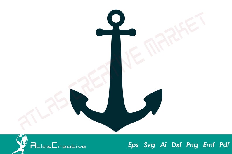 Anchor SVG Nautical Clipart Floral Anchor Frame Svg Ship - Etsy