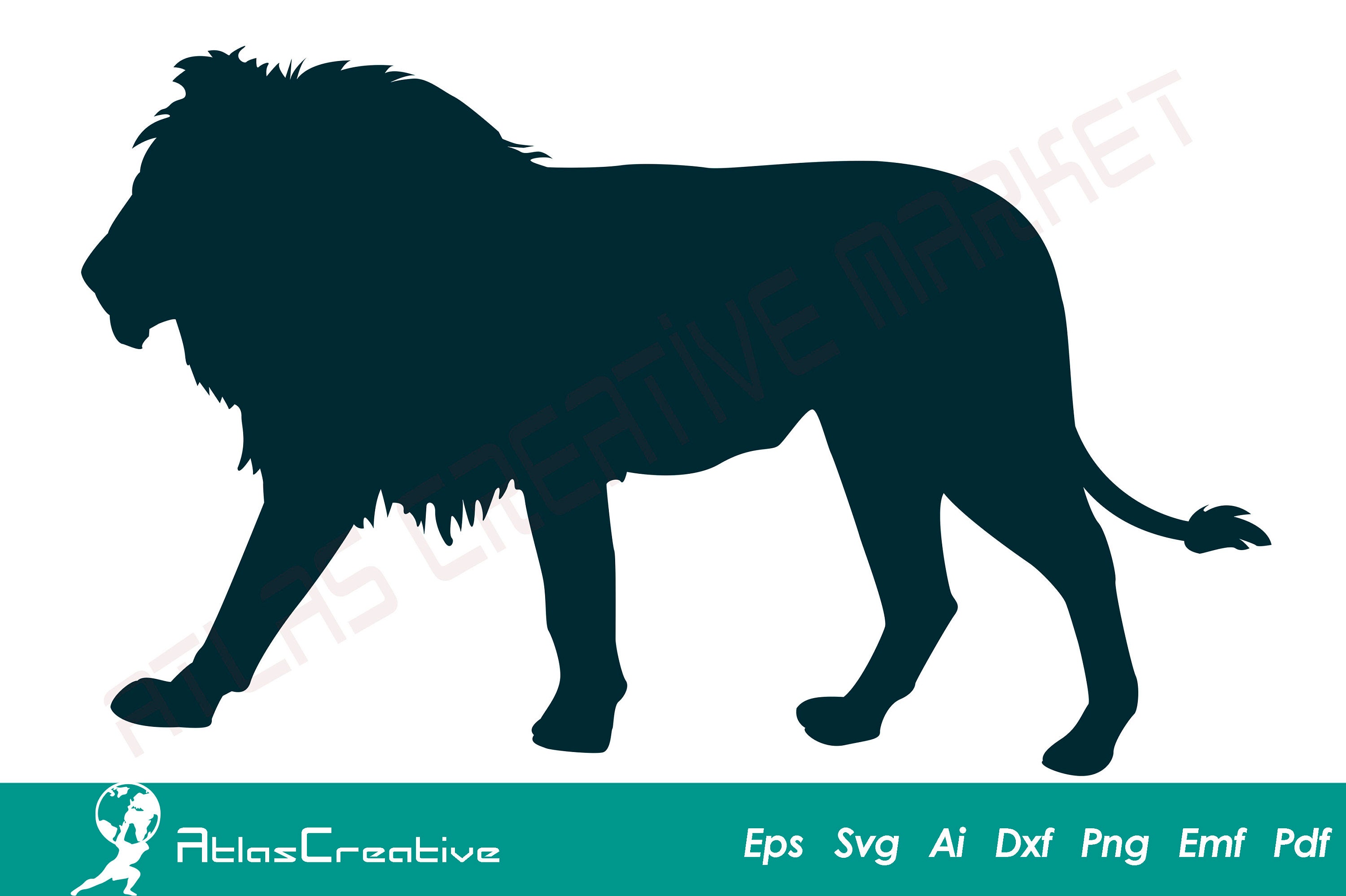 Lion SVG, Lion Silhouette, Lion Cricut File, Lion Printable Design ...