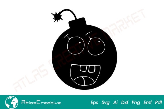 Smiley Bomb Svg Happy Bomb Emoji Explosives Vector Bomb - Etsy Ireland