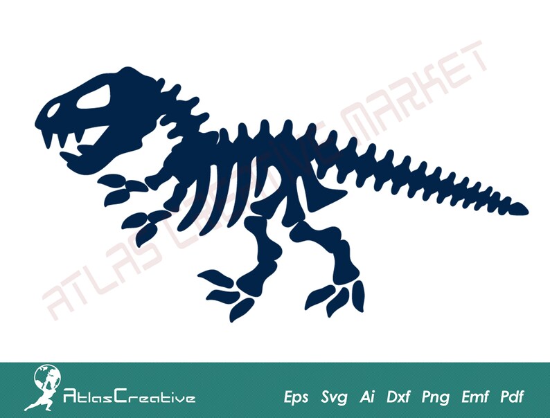 Dinosaur Skeleton Svg Dinosaur Clipart Tyrannosaurus Skull Art T Rex