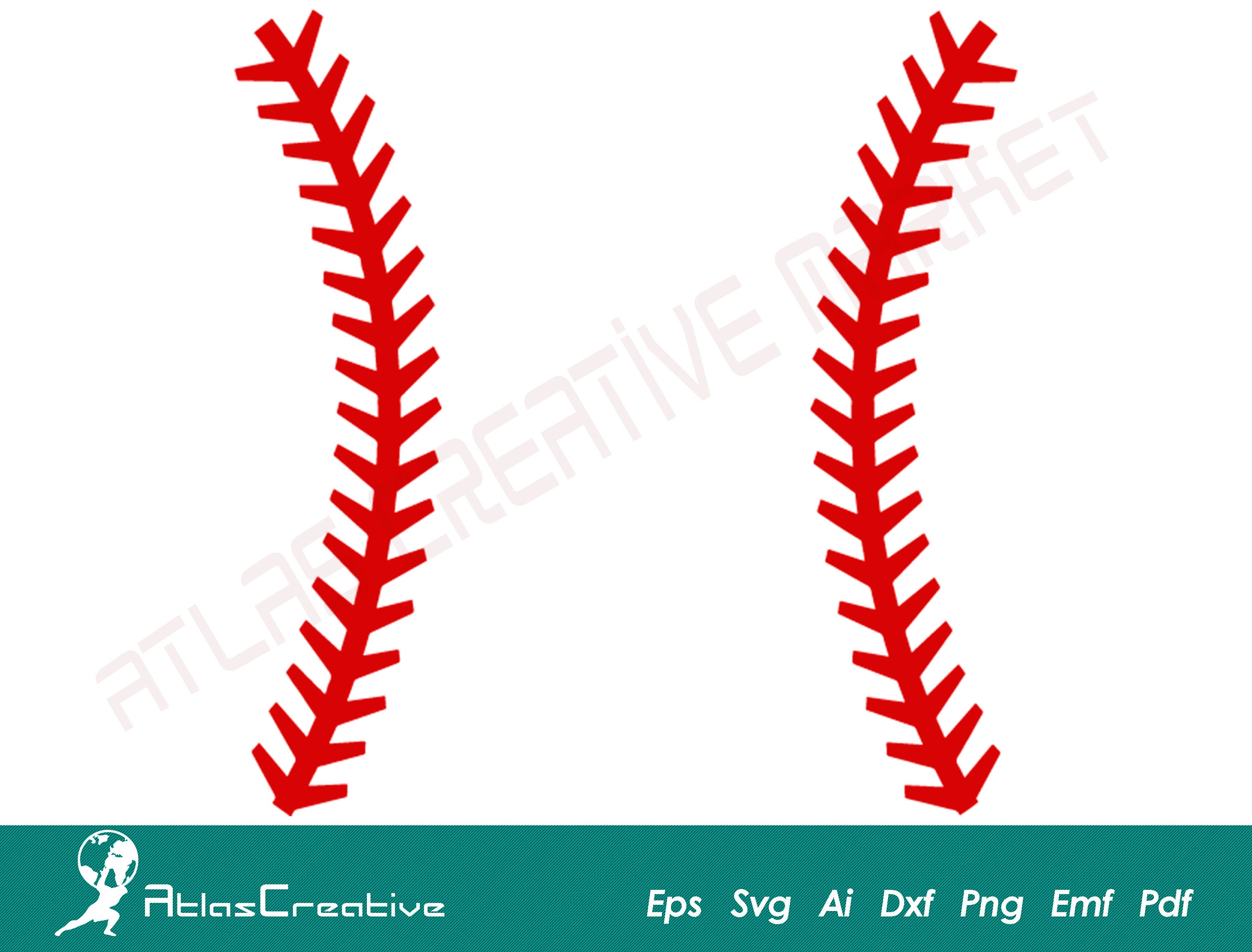 Baseball Stitches SVG, Baseball Lace SVG, Baseball Stitches Digital ...