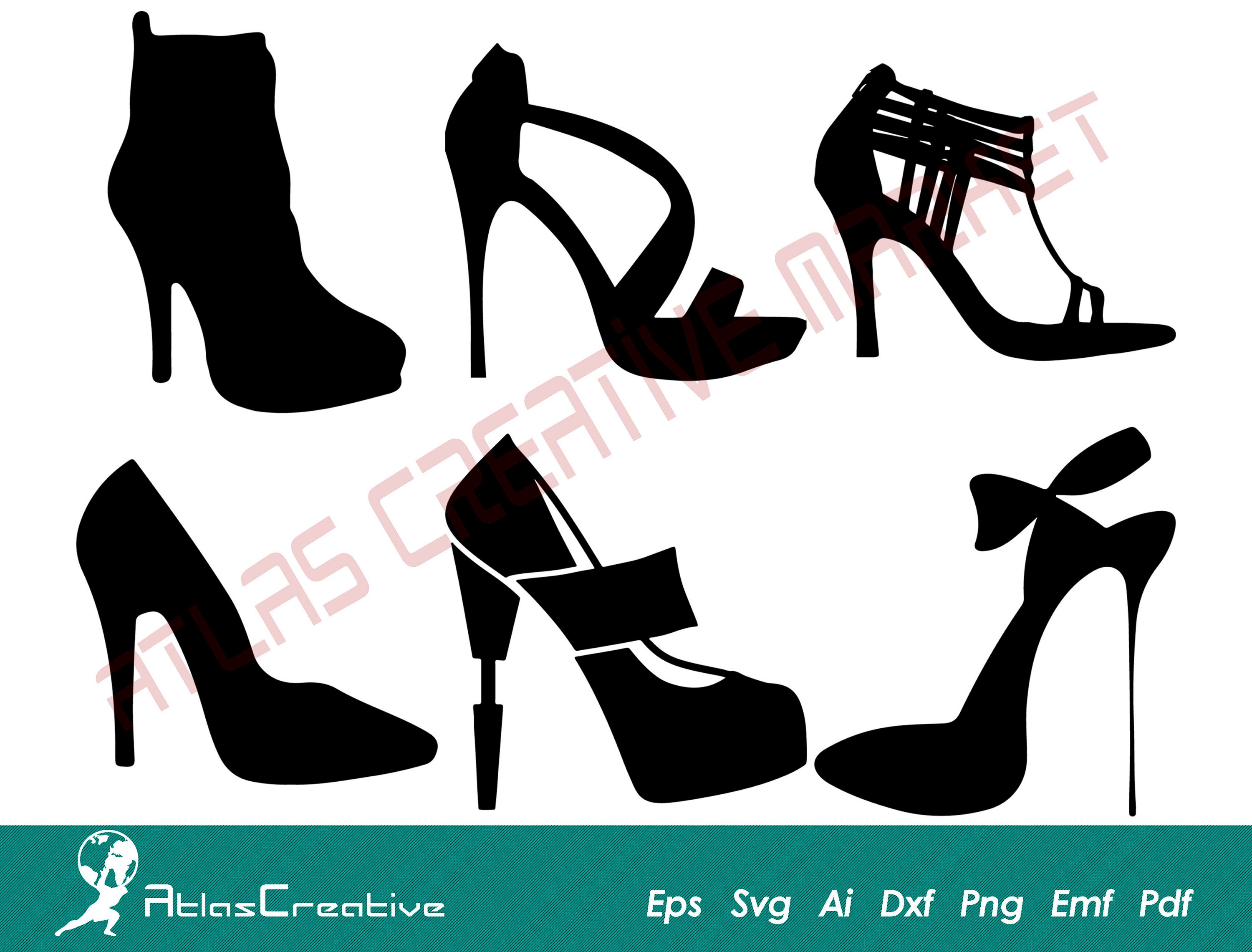 High Heels Svg (14) Bundle, Stiletto Svg, Woman Shoes, Vector, Hgh ...