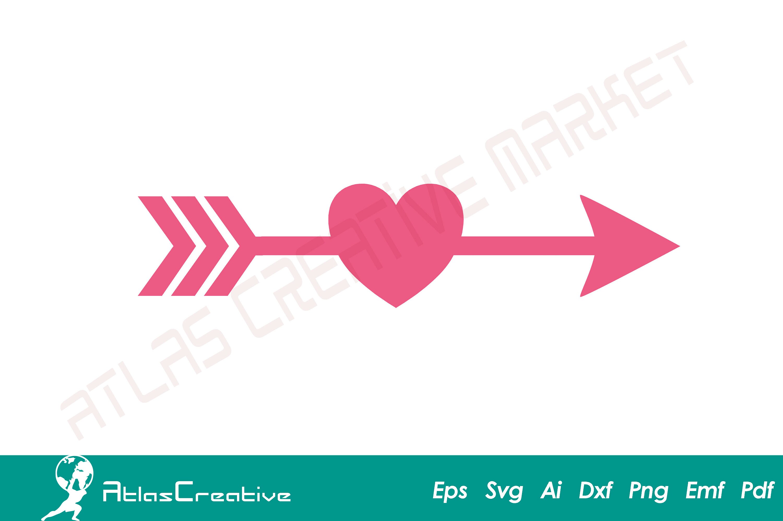 Arrow Heart Svg Vector Arrow Clipart Love Cut File Love - Etsy