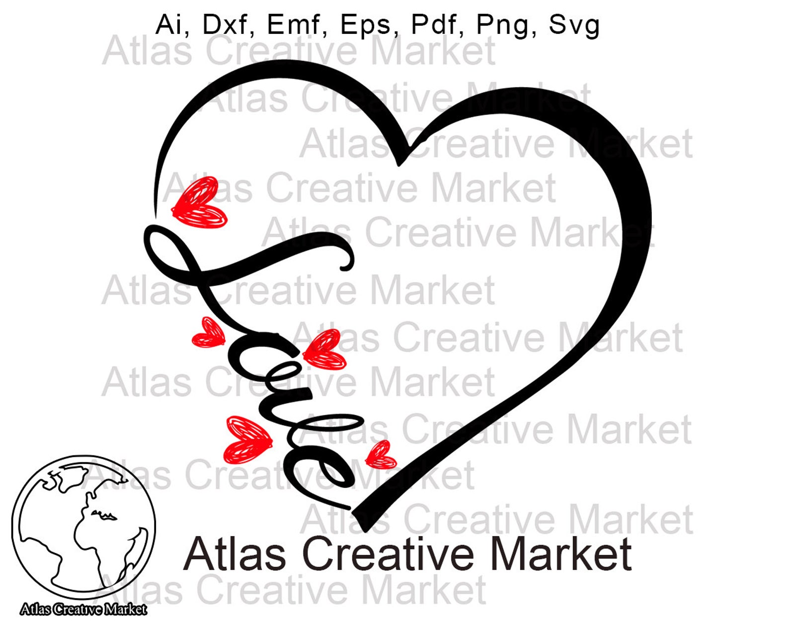 Love Svg, Heart Svg, Valentines Day SVG, Love Heart Svg, Love Eps File ...