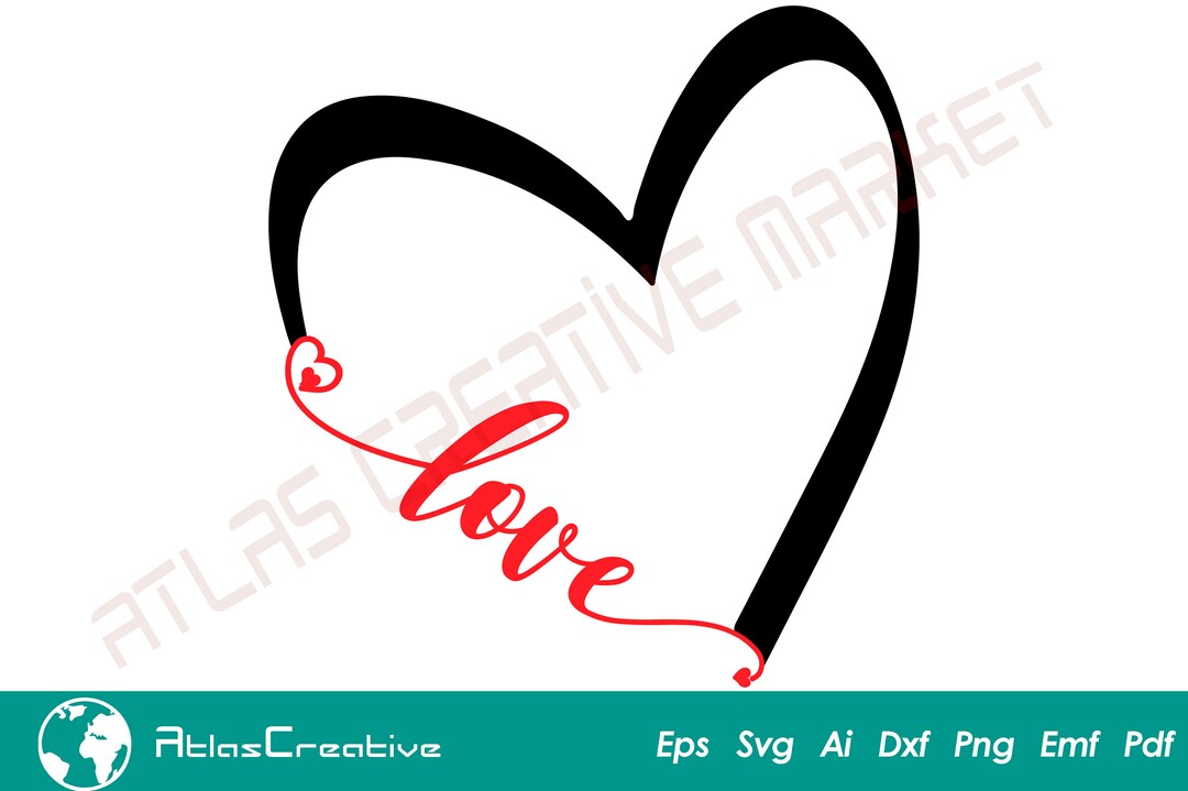 Valentines Day SVG, Silhouette Heart Designs for Valentines, Love Heart ...