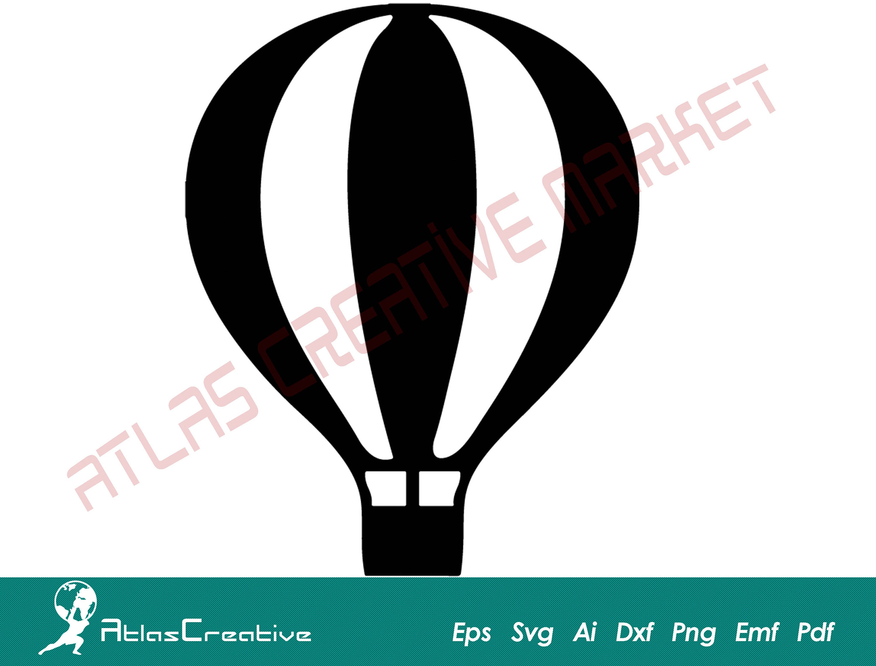 Hot Air Balloon Svg, Air Balloon Silhouette, Air Craft Svg, Flying Air ...