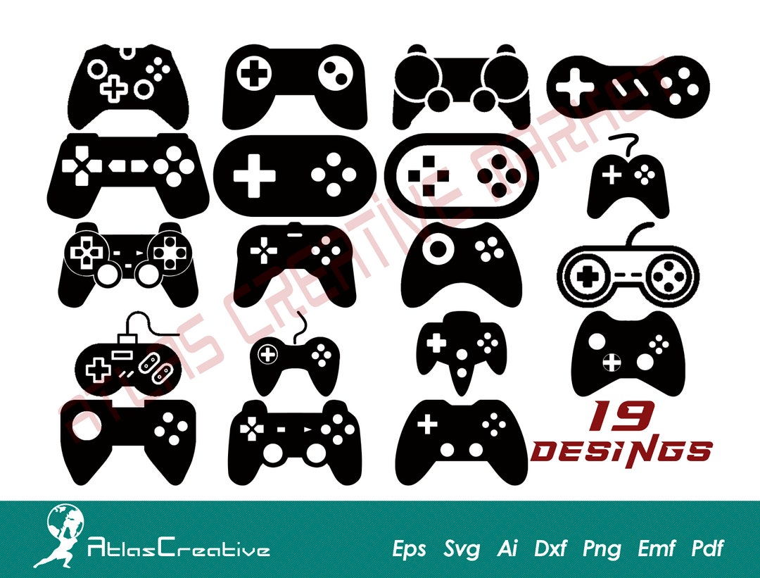 Game Controller Svg 19 Bundle, Gamer Svg, Video Game Vector, Game Day ...