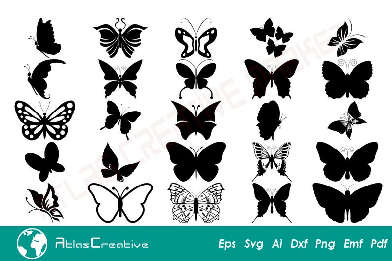 Butterfly 51 Svg Bundle, Butterfly Files for Cricut, Butterfly Clipart ...