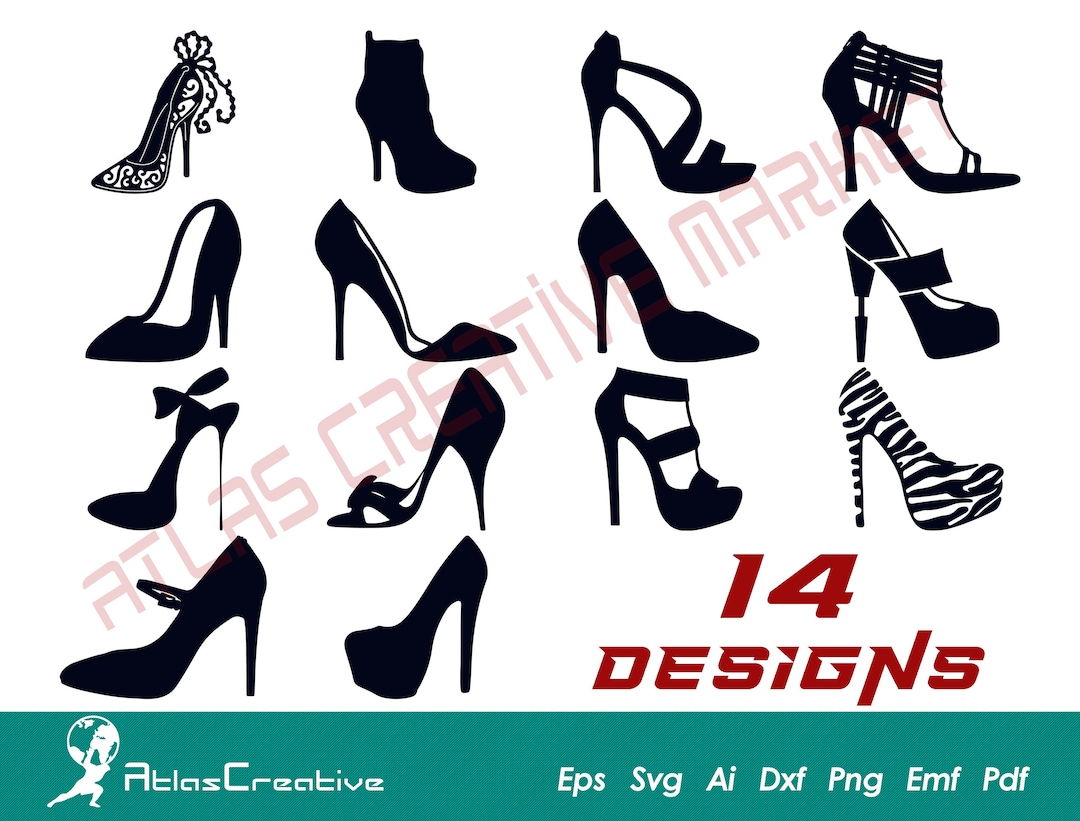 High Heels Svg (14) Bundle, Stiletto Svg, Woman Shoes, Vector, Hgh ...
