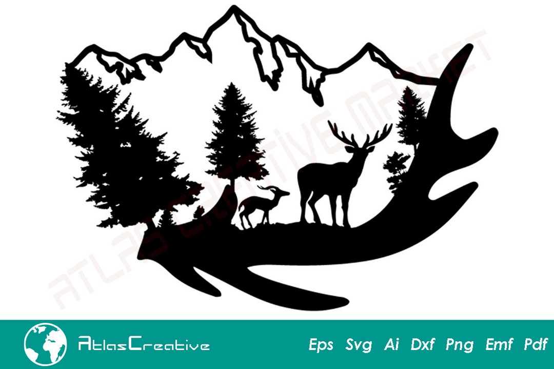 Deer Svg, Outdoor Deer Svg, Deer Hunting Season Svg, Wild Deer Svg ...