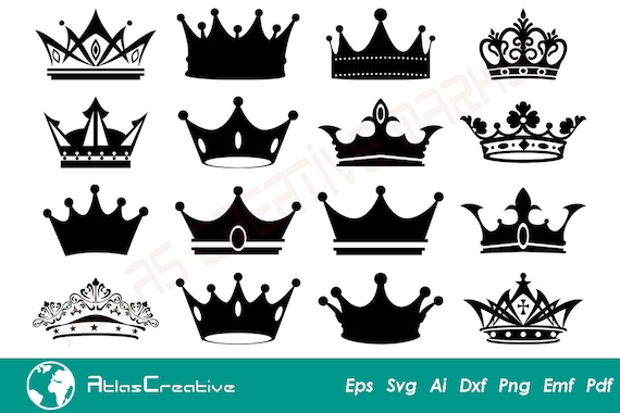 Corona Reina Svg /Princesa Tiara SvgCrown svg archivo Crown | Etsy