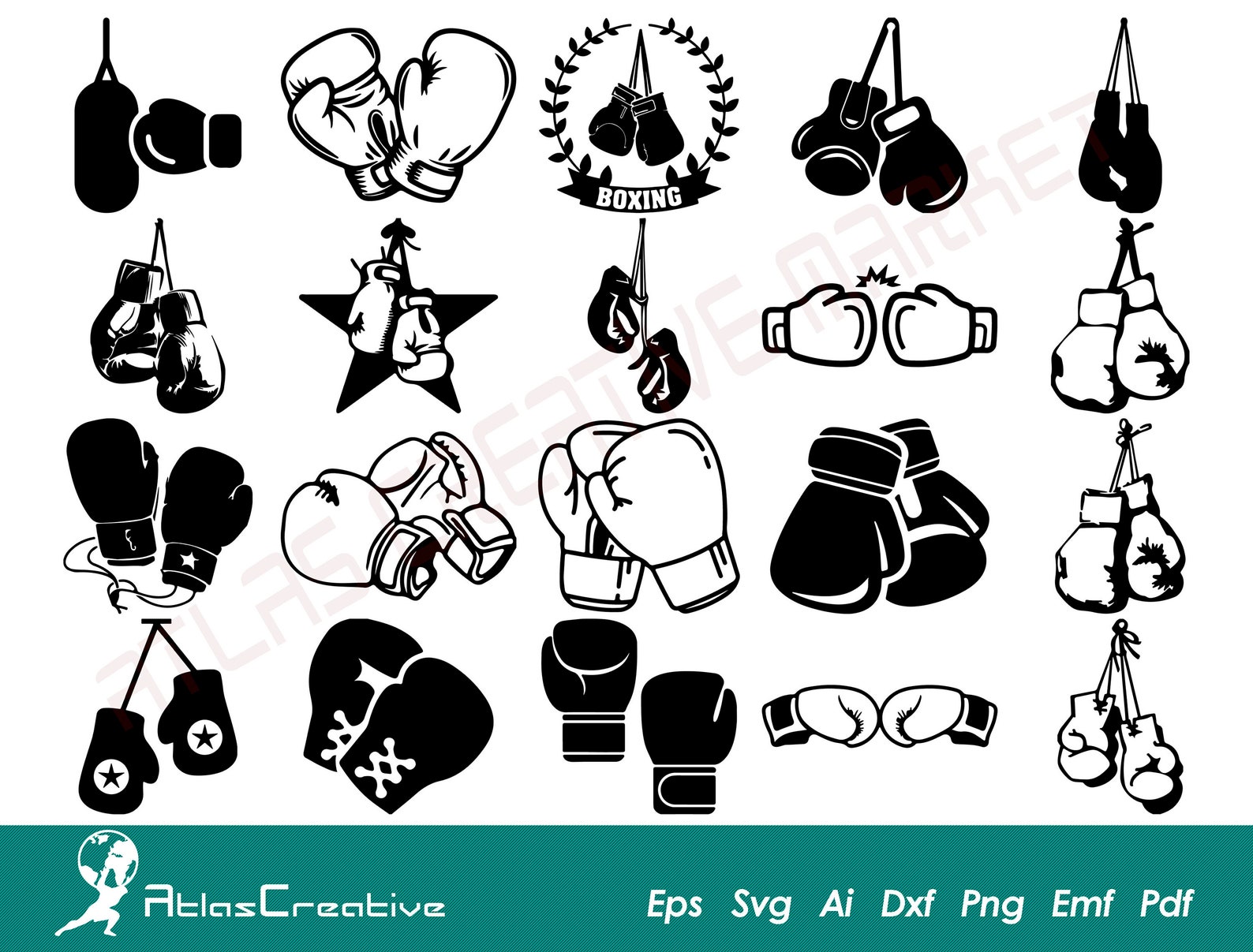 Boxing Svg (21) Bundle, Boxing Gloves Svg, Boxer Svg, Fighting Clipart ...