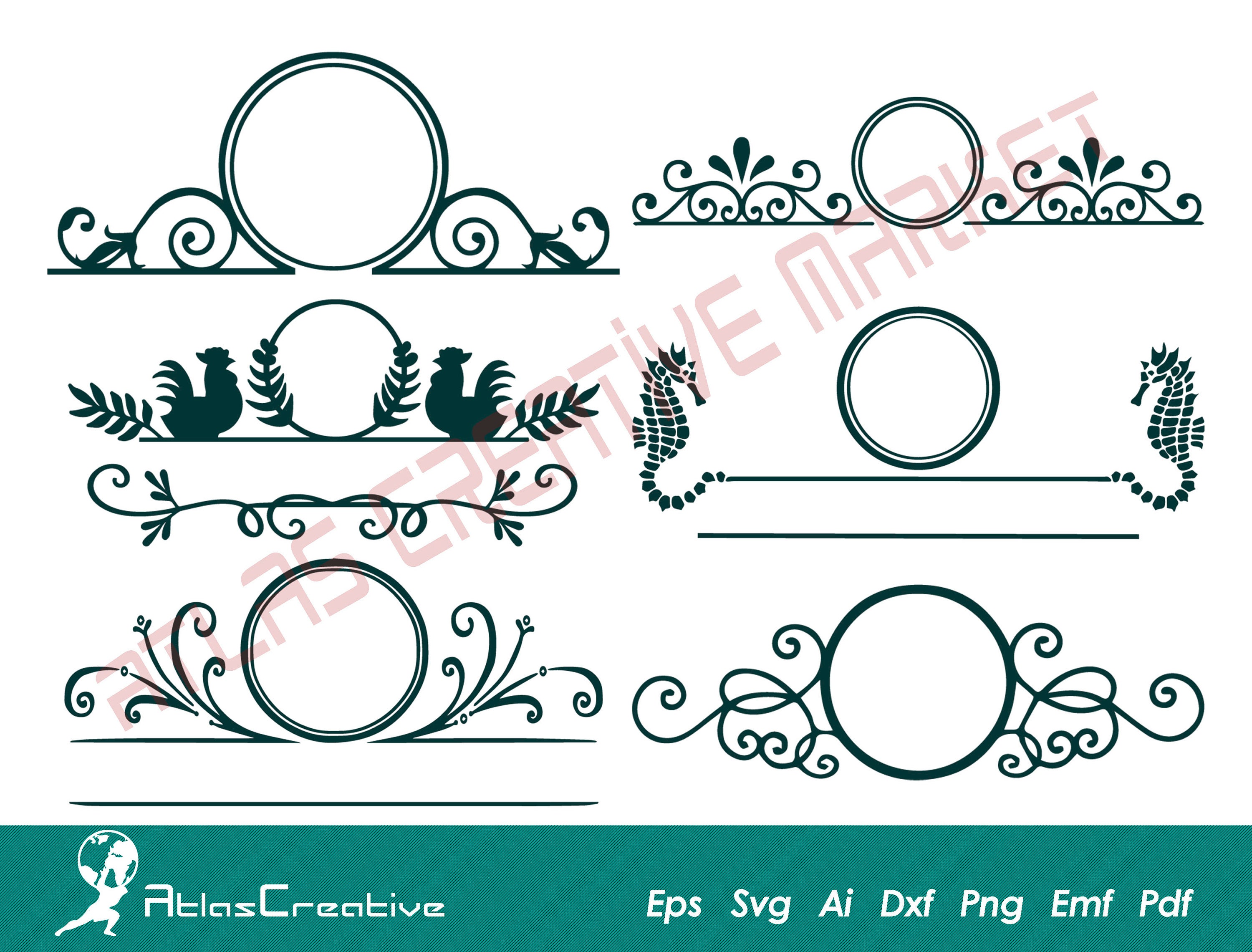 Mailbox Svg (6) Bundle, Mailbox Signs, Postal Box Svg, Family Monogram ...