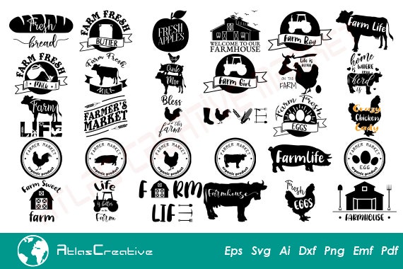 Farm Life 30 SVG Bundle Farmhouse Bundle Vectors Farming - Etsy