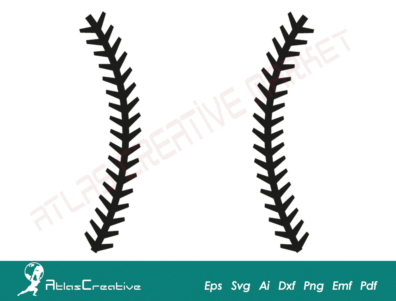 Baseball Stitches SVG, Baseball Lace SVG, Baseball Stitches Digital ...
