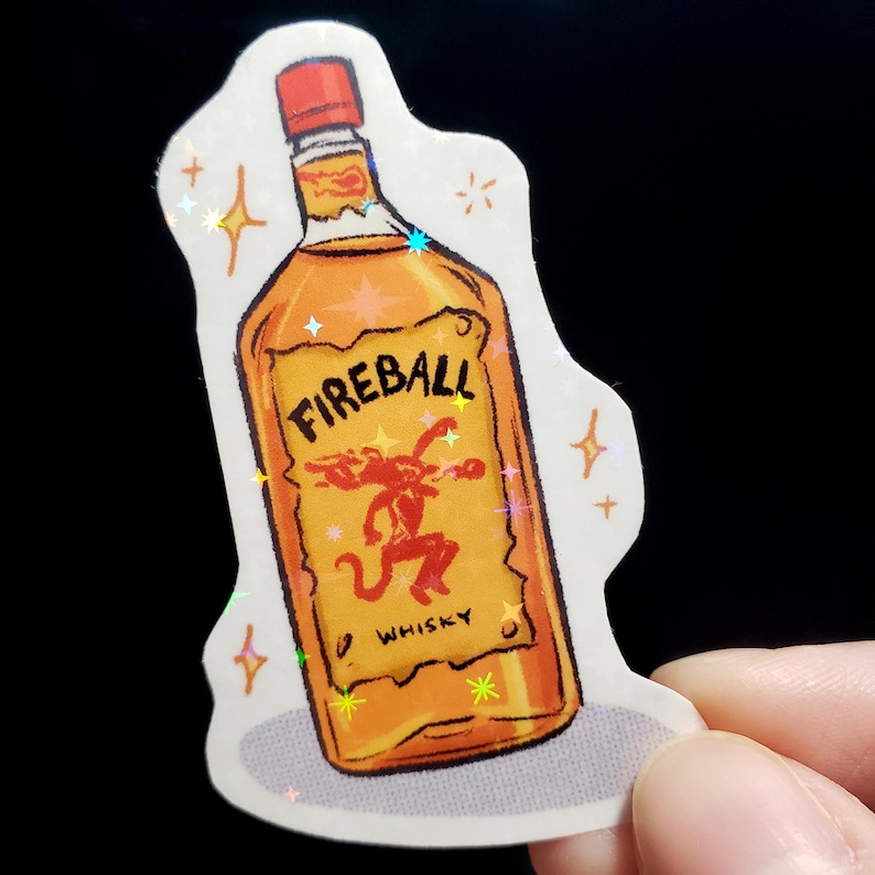 Alcohol Bottle Stickers Alcoholic Drinks Vinyl Holographic Collectible ...