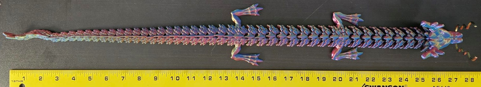 Articulated Dragon, 3D Printed Flexi Dragon, Fidget Toy, Authorized ...