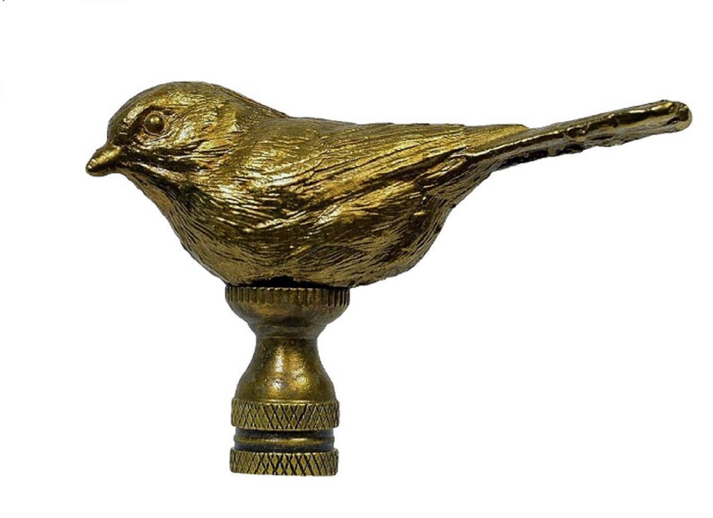 Brass Bird Table Lamp Finial 2 Tall | Etsy