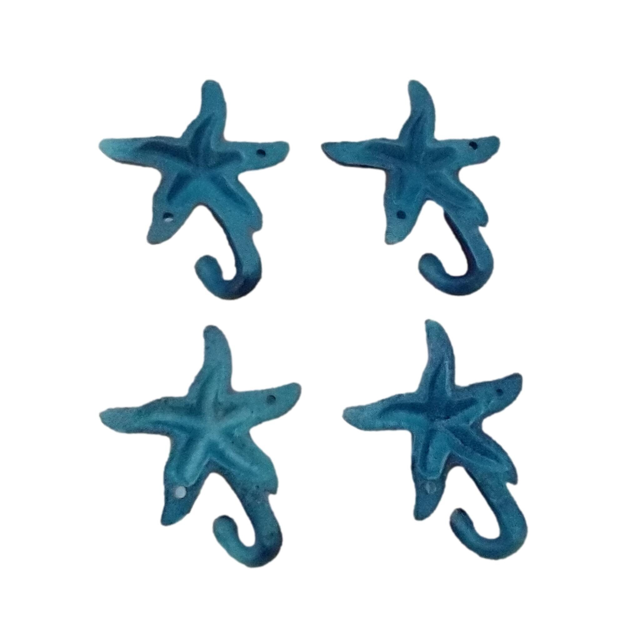 Starfish Hooks Set of Four, Add Some Beautiful Marine Life to Your Home ...