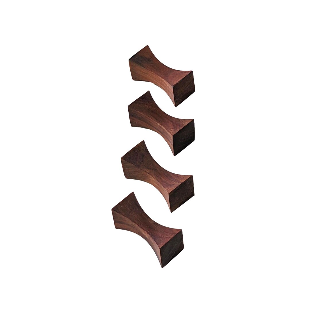 Set of Four Mango Wood Chopstick Rests Gift Set in Rice Paper Wrapping ...