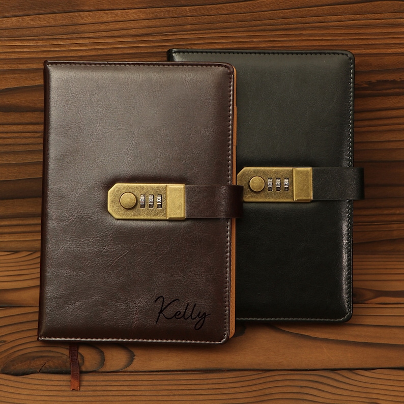 Personalized Lock Journal, Refillable A5 Journal, Birthday Gift for Mom ...