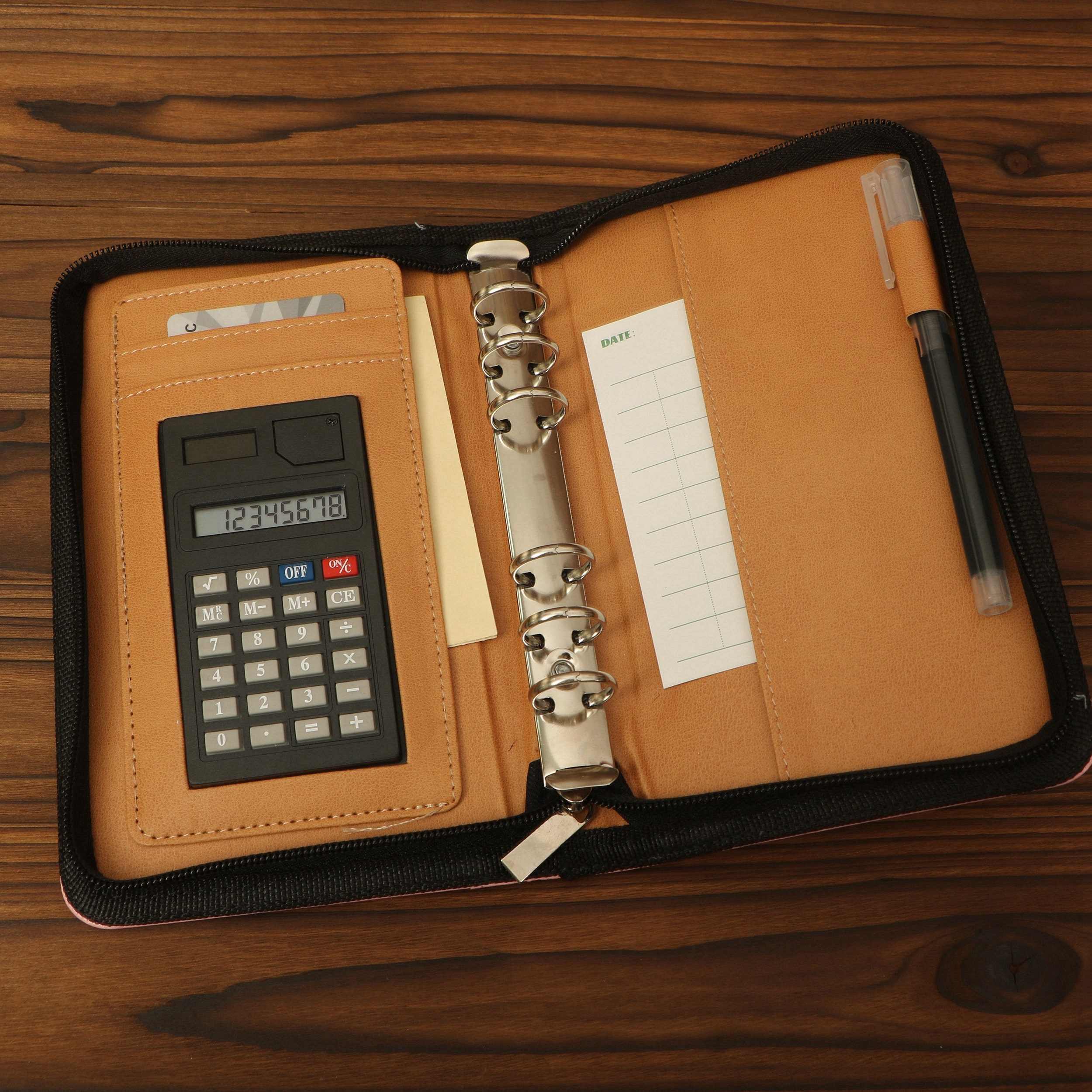 Personalized Portfolio With Calculator, Business Zipper Notepad ...