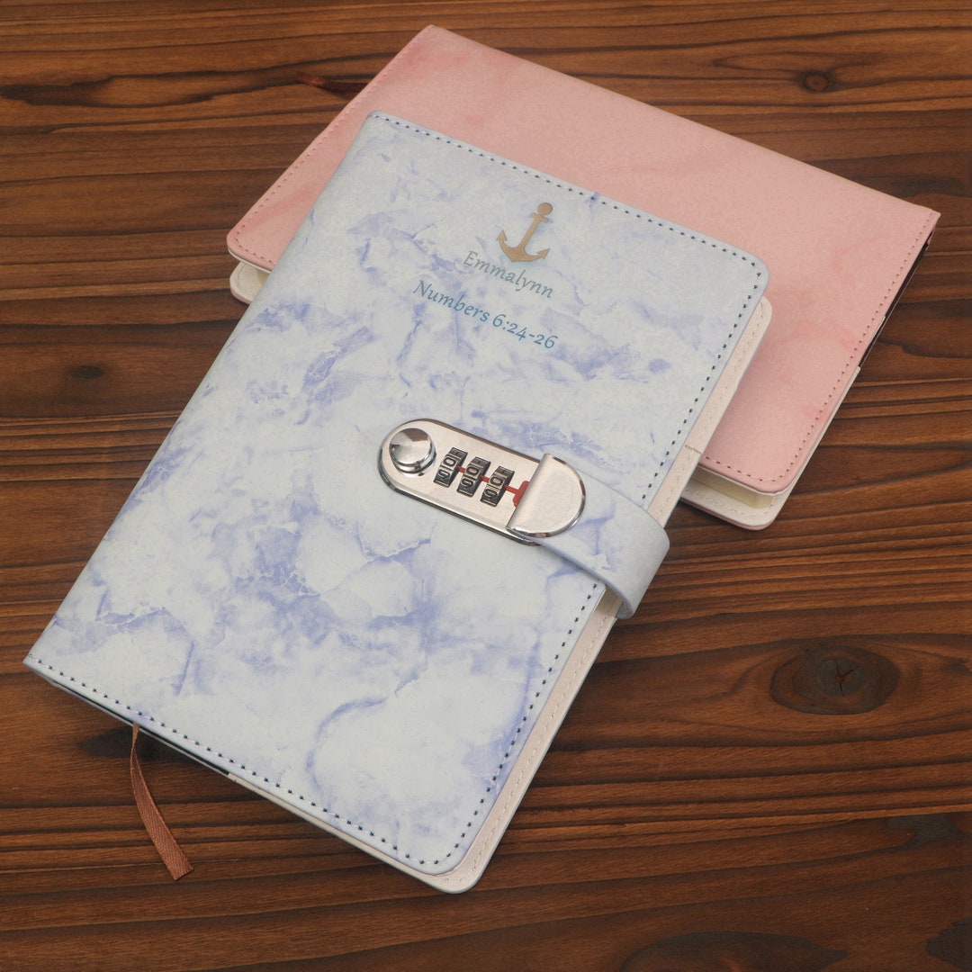 Custom Lock Diary, Monogrammed Journal, Gift for Kids, Students ...