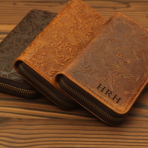 Personalized Long Wallets, Full Grain Leather Wallet for Women, Her ...