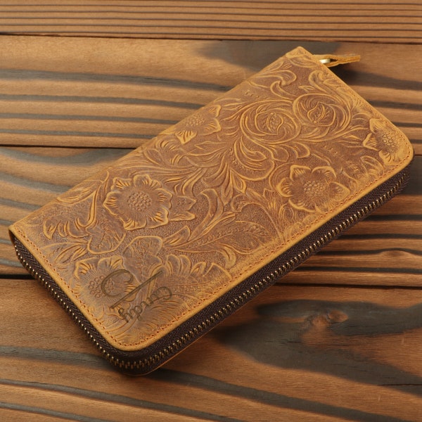 Embossed Leather Wallets for Women - Etsy