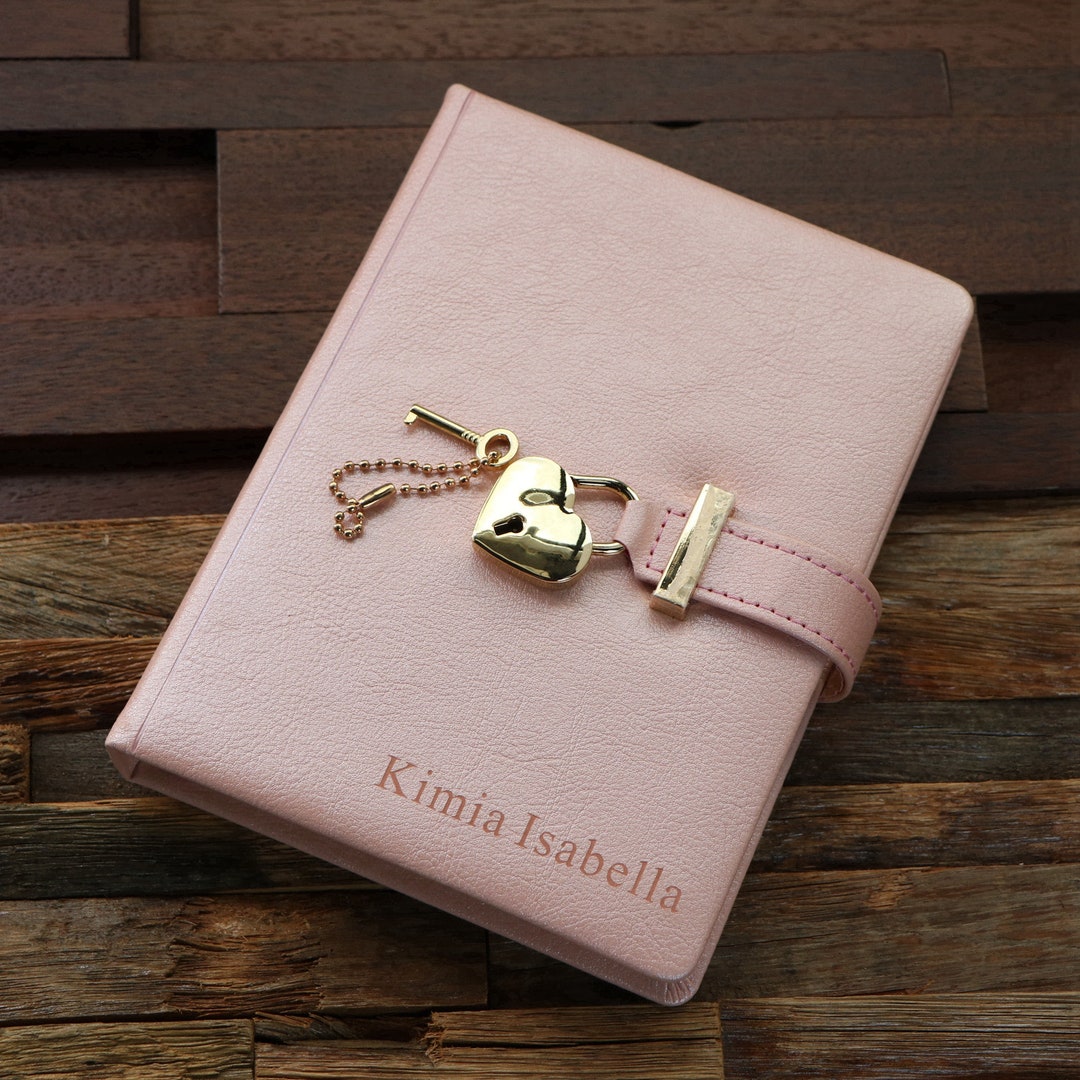 Engraved Journal With Lock and Key, Lock Travel Journal, Gift for ...