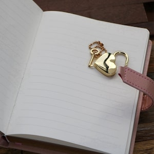 Personalized Lock Journal: Heart-shaped Lock & Key Diary - Etsy