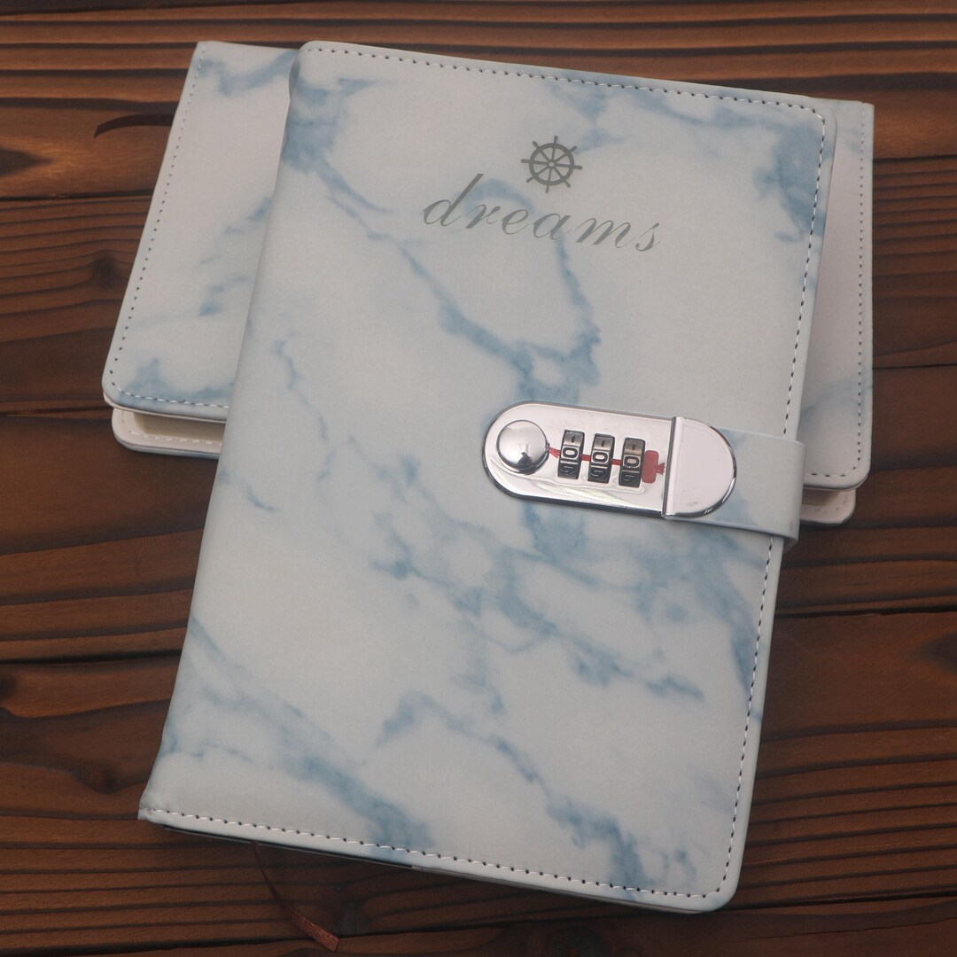 Personalized Lock Journal, Code Custom Journal, Refillable Leather ...