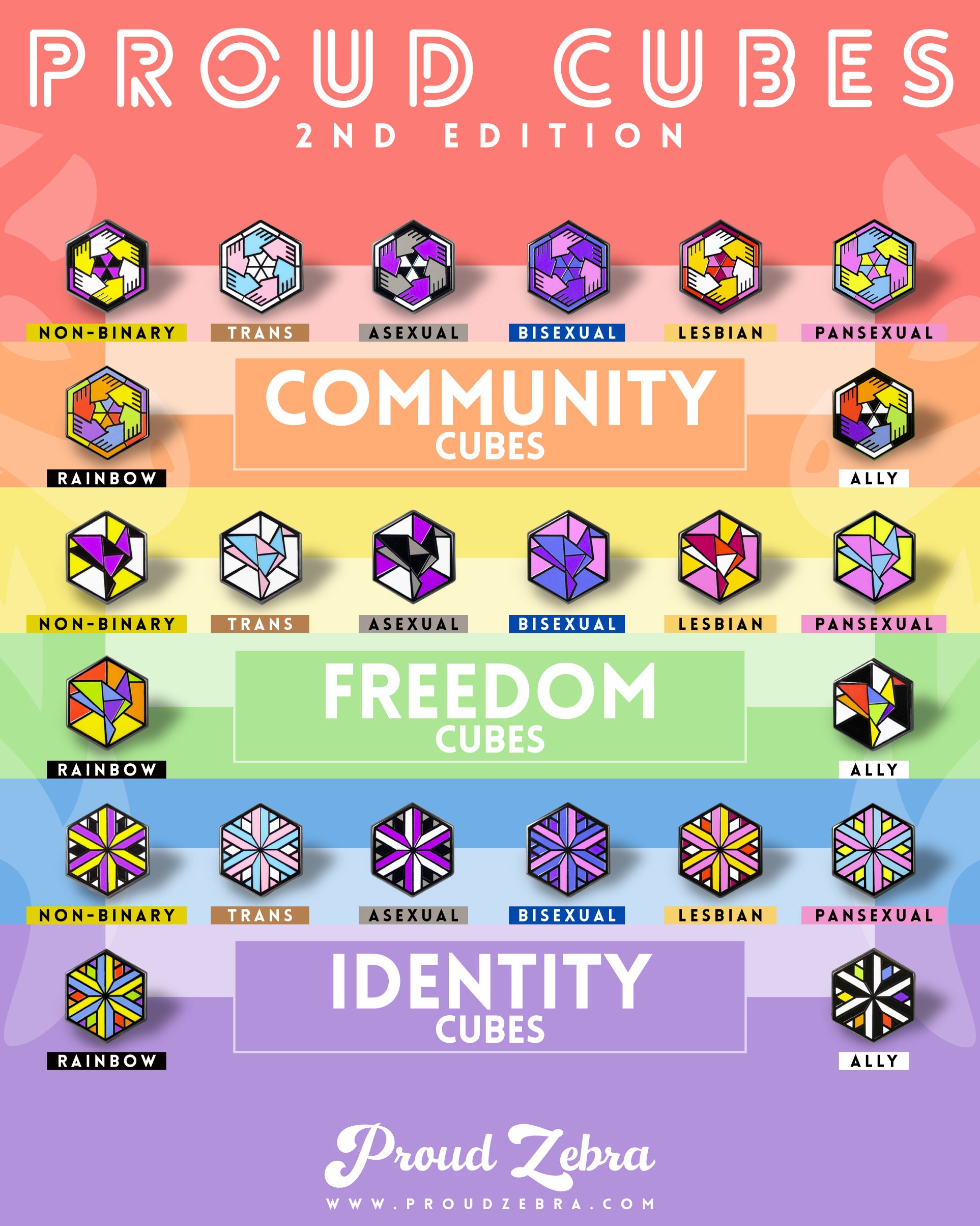 Bisexual Identity Pins Lgbtq Enamel Pins Fashion Accessories Etsy