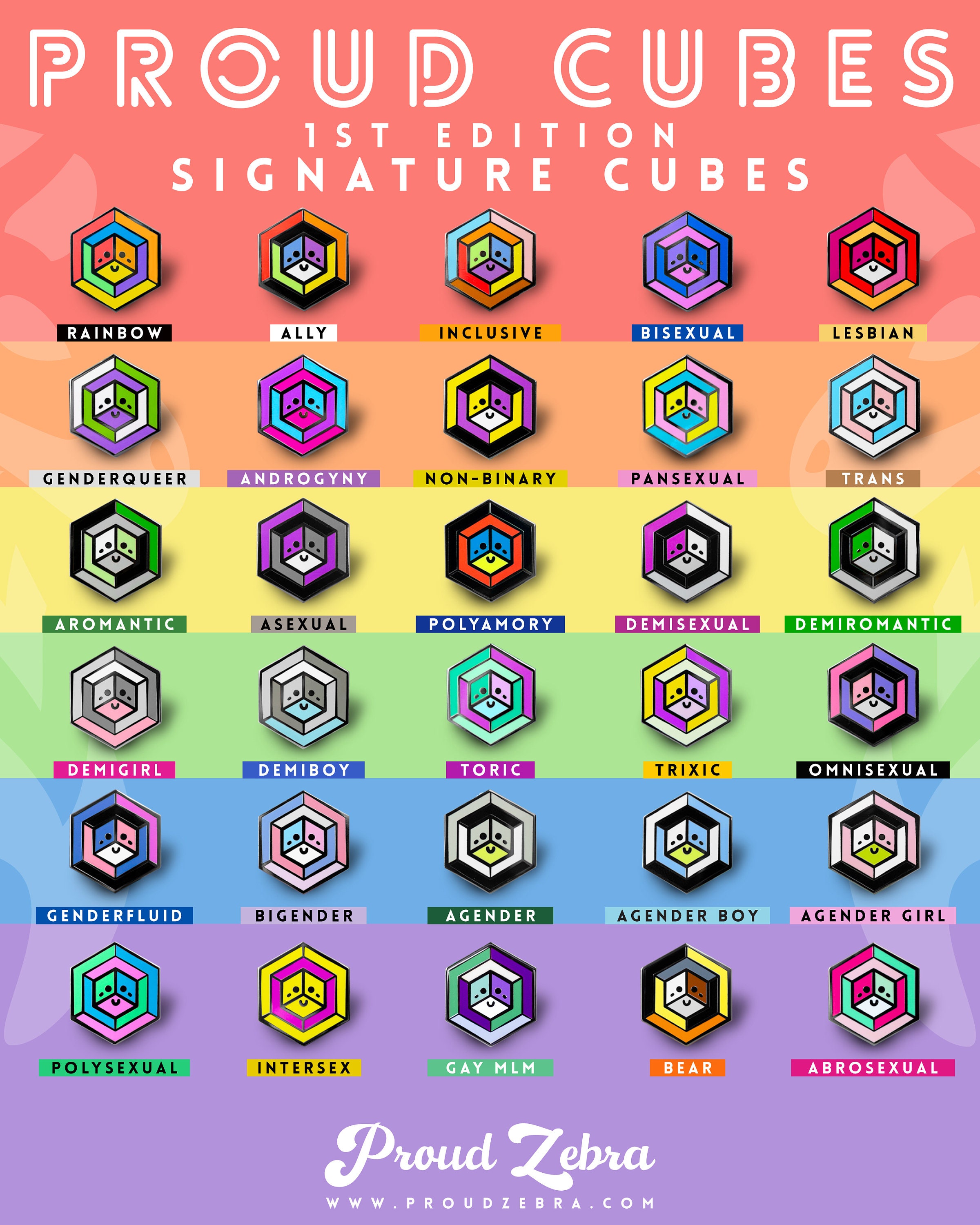 Rainbow Identity Pins LGBTQ Enamel Pins Fashion Accessories | Etsy