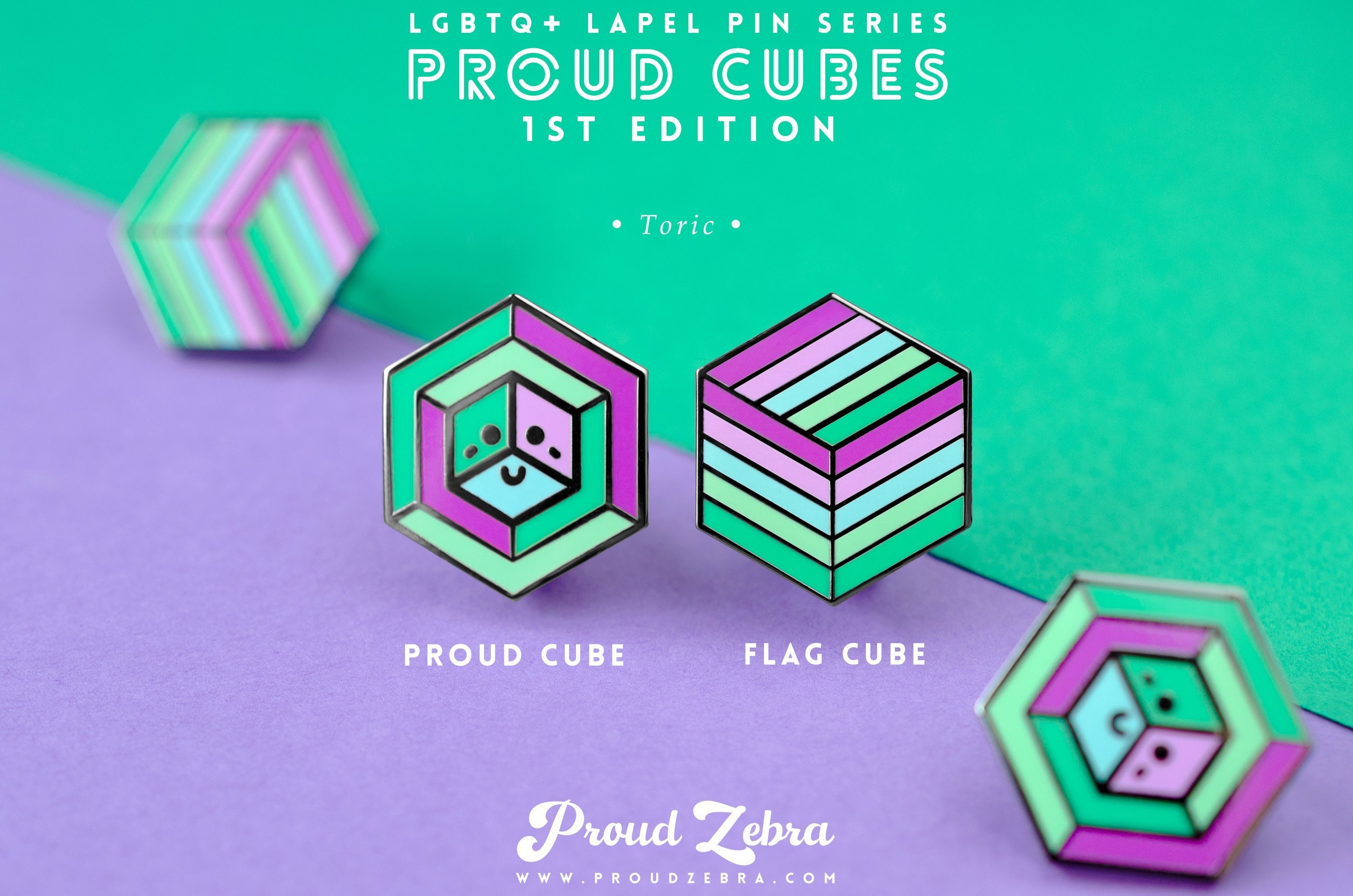 Toric Pin Flag Cube Geometric LGBTQ Pin Lapel Badge Brooch - Etsy UK