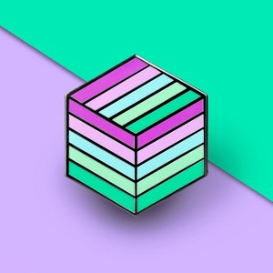 Toric Pin Flag Cube Geometric LGBTQ Pin Lapel Badge Brooch - Etsy