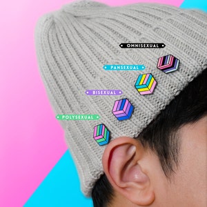 Inclusive Rainbow Pin - Flag Cube - Geometric LGBTQ Pin Lapel Badge ...