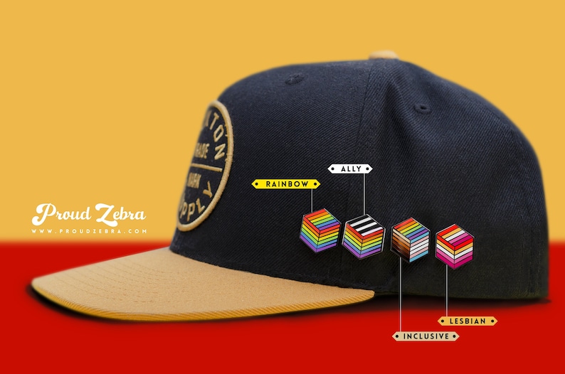 Inclusive Rainbow Pin Flag Cube Geometric LGBTQ Pin Lapel - Etsy