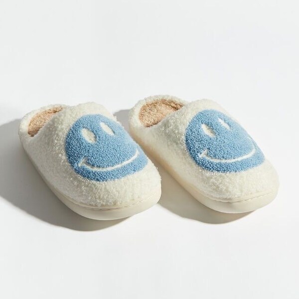Smiley Face Slippers - Etsy
