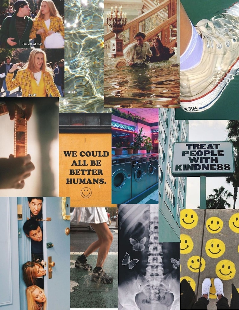 90s Grunge Aesthetic Wall Collage Art Kit Digital Download | Etsy