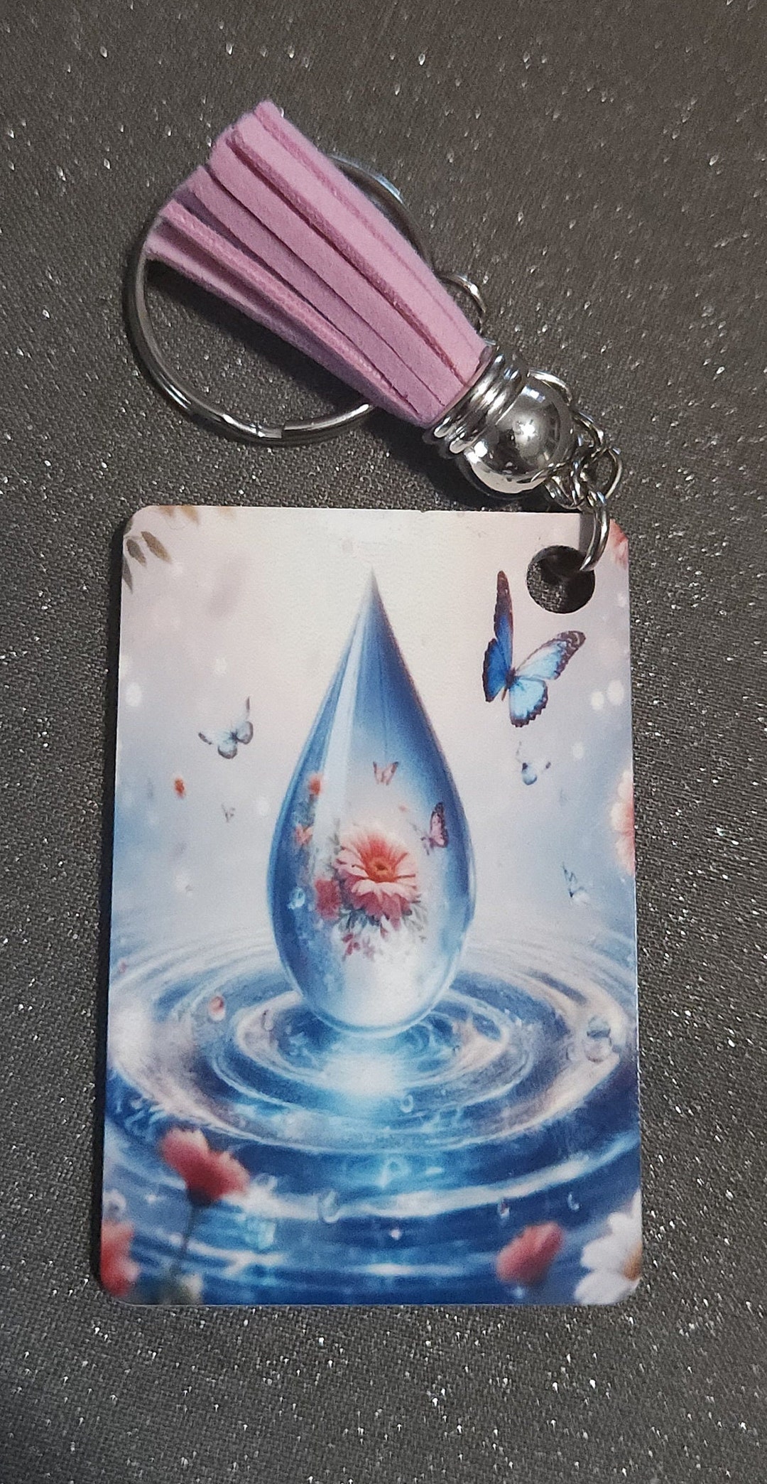 Water Drop Keychain - Etsy