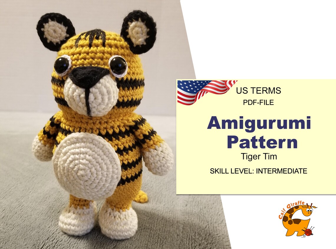 Tiger Soft Toy Amigurumi Pattern Pdf-file - Etsy
