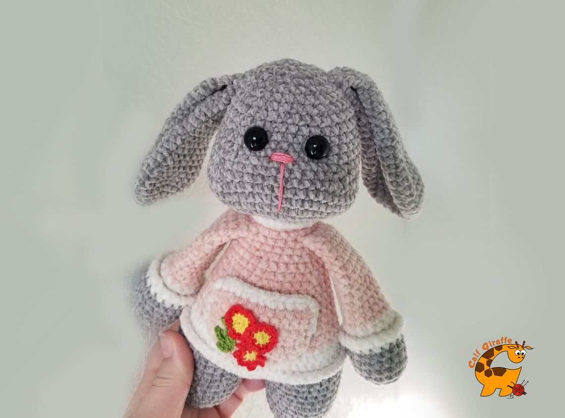 Amigurumi Crochet Pattern LITTLE BUNNY Girl PDF File With - Etsy