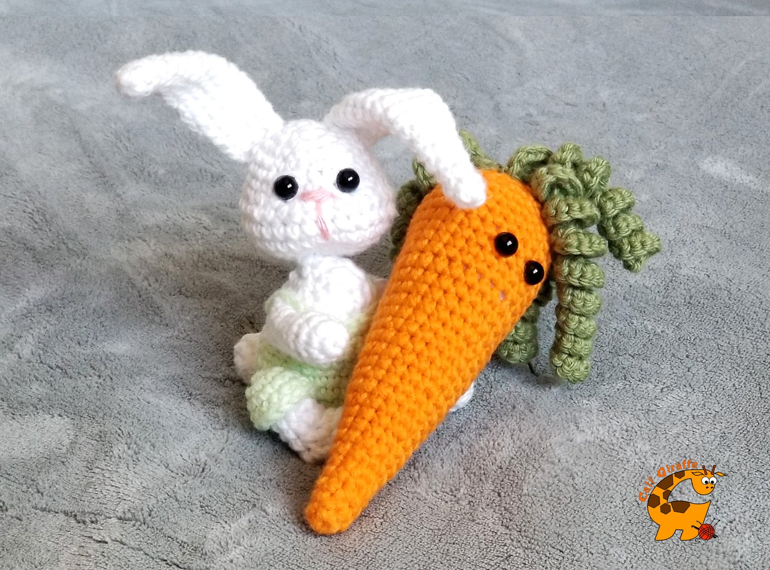 Sweet Bunny With Carrots. Amigurumi Pattern. Soft Toy. - Etsy