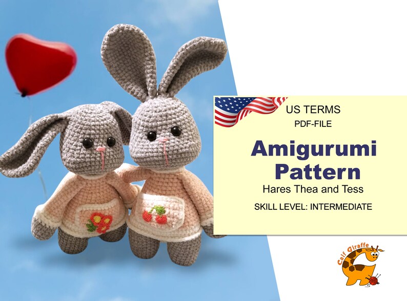 Amigurumi Crochet Pattern LITTLE BUNNY Girl PDF File With - Etsy